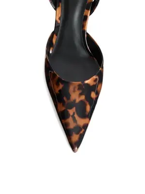 Balmain Printed Patent Leather Strappy Pumps