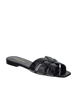 Saint Laurent Tribute Slip-on Mules - Black
