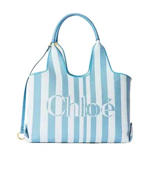 Chloé Striped Tote Bag - Blue