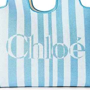 Chloé Striped Tote Bag - Blue