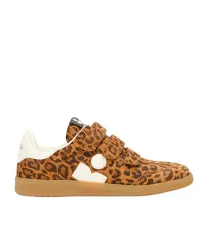 Isabel Marant Étoile Leopard Print Touch-strap Sneakers