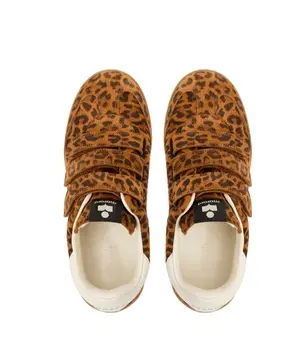 Isabel Marant Étoile Leopard Print Touch-strap Sneakers
