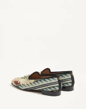 Valentino Garavani Logo Embroidered Slip-on Flats