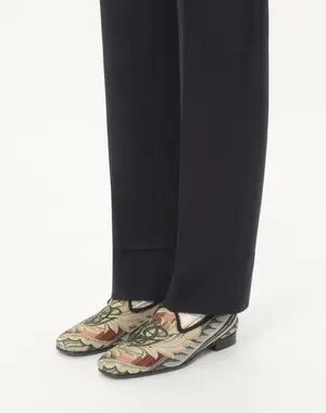 Valentino Garavani Logo Embroidered Slip-on Flats
