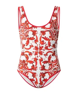 Dolce & Gabbana Printed One-piece Swimsuit - No
