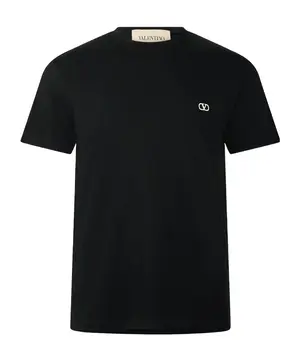 Valentino Garavani Crew Neck Casual T-shirt - Black