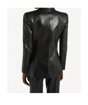 Balmain Structured Shoulder Lambskin Blazer