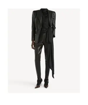Balmain Structured Shoulder Lambskin Blazer