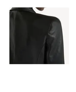 Balmain Structured Shoulder Lambskin Blazer