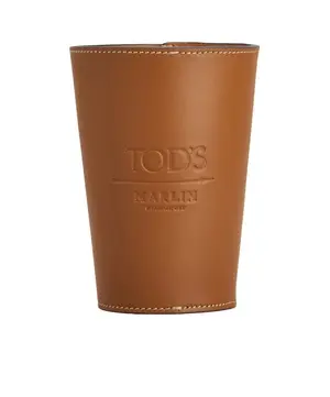 TOD'S Glass Holder In Leather - Brown