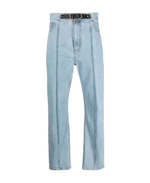 J.W.ANDERSON Padlock-detail Straight-leg Jeans - Blue