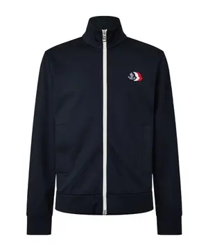 Moncler Stand-up Collar Sports Knit Jacket - Black