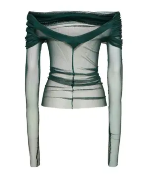 Christopher Esber Pleated Sheer Blouse