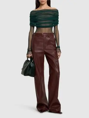 Christopher Esber Pleated Sheer Blouse