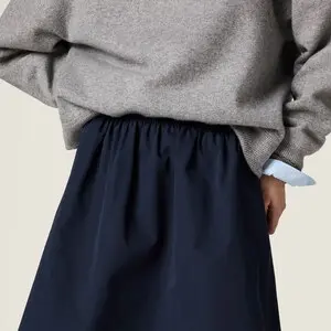 Miu Miu Trumpet Skirt With Jacquard Logo