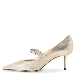 JIMMY CHOO Bing 65 Mules In Patent Leather With Crystal Embellishments