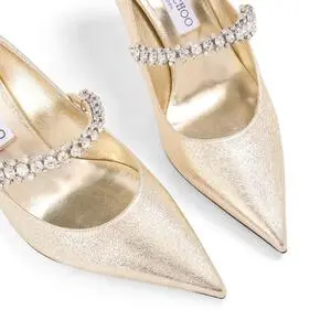 JIMMY CHOO Bing 65 Mules In Patent Leather With Crystal Embellishments