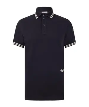 Moncler Short-sleeve Pique Polo Shirt - Black