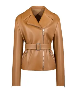 TOD'S Belted Leather Jacket