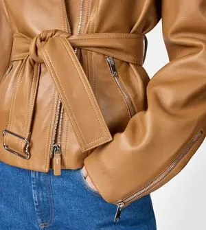 TOD'S Belted Leather Jacket