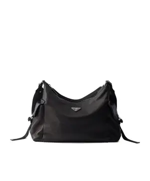 Prada Explore Leather Shoulder Bag - Black