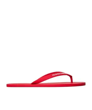 CHRISTIAN LOUBOUTIN Solid Color Flip Flops - Red