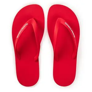 CHRISTIAN LOUBOUTIN Solid Color Flip Flops - Red