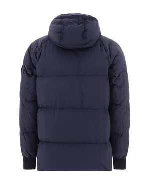 Stone Island Zip-up Puffer Jacket With Hood