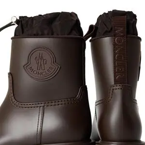 Moncler Ankle Boots With Drawstring Detail - Brown