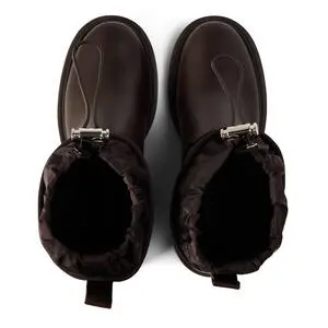 Moncler Ankle Boots With Drawstring Detail - Brown