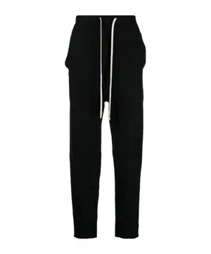 Rick Owens Drawstring Slim Cut Trousers - Black