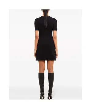 COURREGES Hollowed-out Knitted Mini Dress
