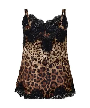 Dolce & Gabbana Leopard Print Lace Camisole