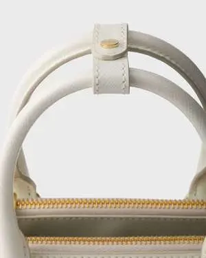 Prada Galleria Patent Saffiano Leather Mini Bag - White