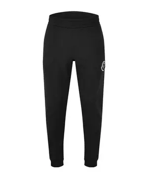 Moncler Solid Color Cuffed Sweatpants - Black