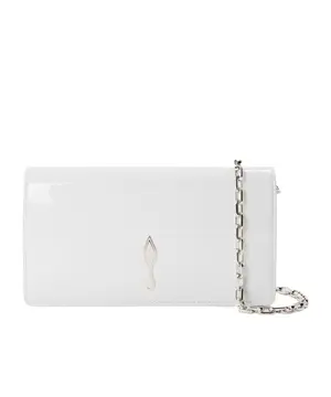 CHRISTIAN LOUBOUTIN Patent Leather Clutch With Chain Strap - No