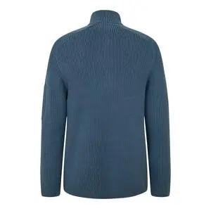 C.P. COMPANY Ribbed Crew Neck Knit With Button Detail