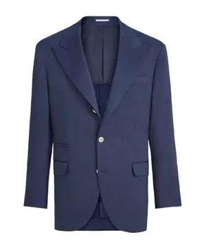 Brunello Cucinelli Peak-lapels Blazer - Blue