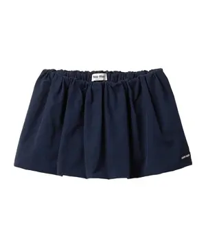 Miu Miu Flared Poplin Mini Skirt - Black