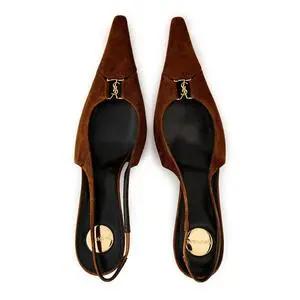 Saint Laurent Pointed Toe Slingback High Heels