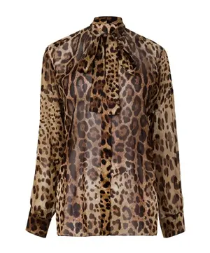 DOLCE & GABBANA Minimalist Leopardprint Shirt