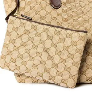 Gucci Monogrammed Canvas Tote Bag