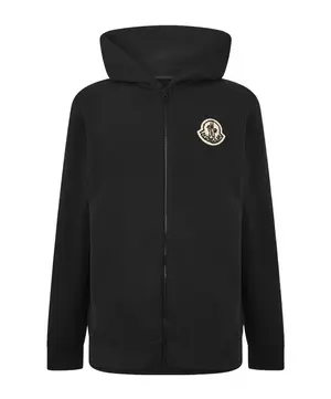 Moncler Zip-up Hooded Sweatshirt - Black