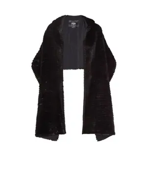 Fendi Mink Travel Scarf - Black