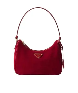 Prada Re-edition 2005 Suede Mini-bag - Ruby Red