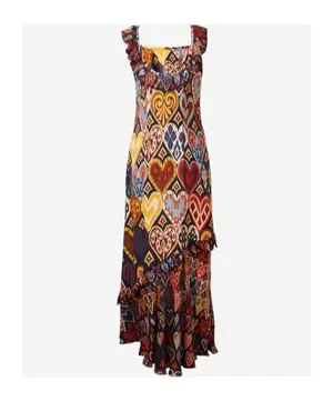 Farm Rio Hearts Ikat Maxi Dress