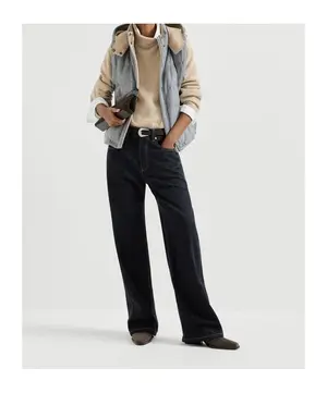 Brunello Cucinelli Sleeveless Down Vest With Drawstring Hood - Grey