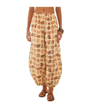 Farm Rio Sand Marine Shells Balloon Pants - Marineshellssand