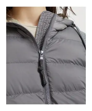Brunello Cucinelli Padded Jacket With Ribbed Cuffs - Grey