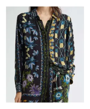 Farm Rio Long Sleeve Printed Shirt